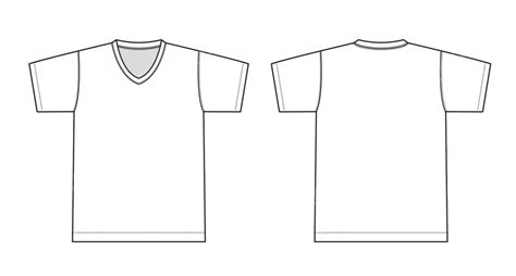 V Neck T Shirt Template Illustration Illustration Vectors Swatch Vector