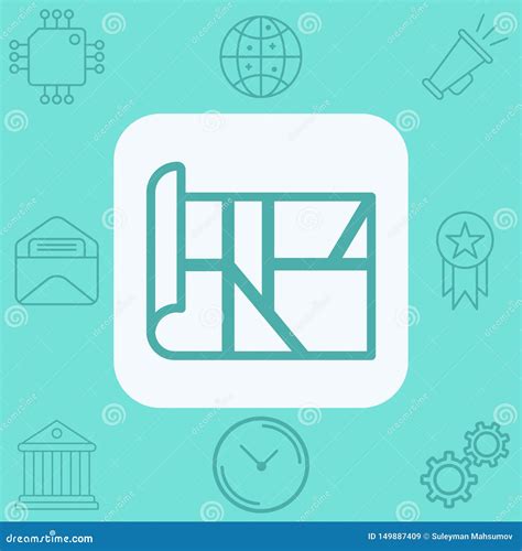 S Mbolo De La Muestra Del Icono Del Vector Del Mapa Stock De