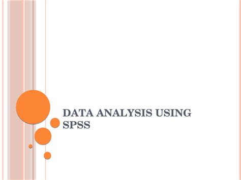 pdf data analysis using spss