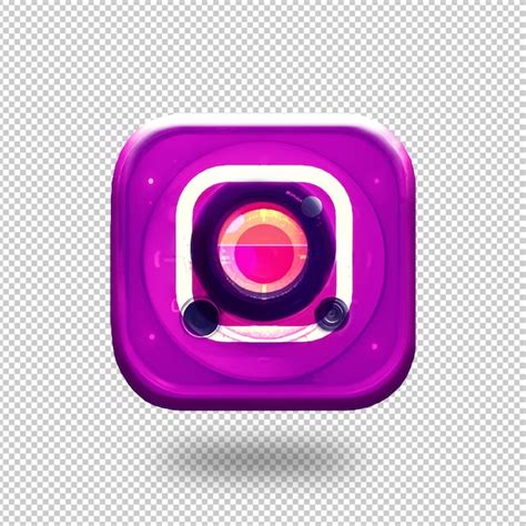 3d Redondo Logotipo De Instagram Icono De Las Redes Sociales Aislado 3d