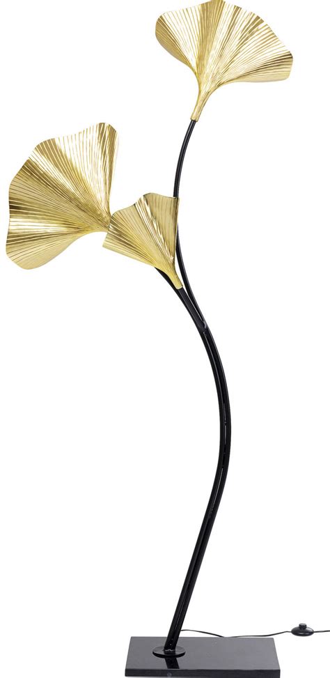 Lampa podłogowa Gingko Tre 78x182 cm czarno złota KARE