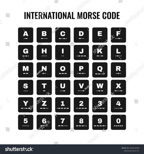 International Morse Code Vector Illustration Alphabet Stock Vector