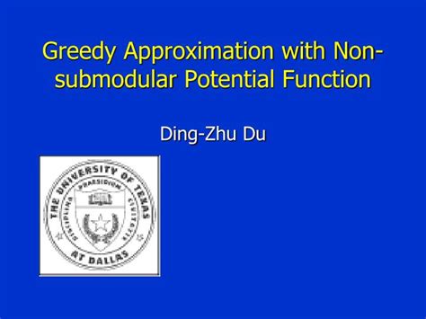 ppt greedy approximation with non submodular potential function powerpoint presentation id