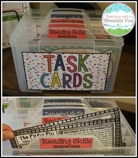 A New Task Card Organization Solution Teaching With A Mountain View