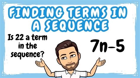 finding terms in a sequence how to find terms using substitution youtube