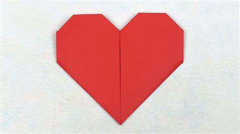 Origami Heart Folding Instructions Easy Heart Folding With Paper