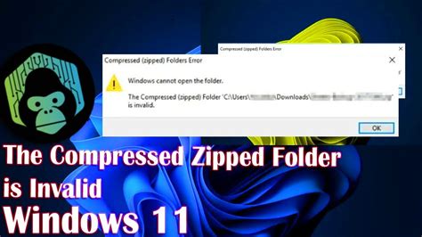 Solved The Compressed Zipped Folder Is Invalid Youtube