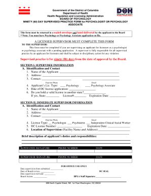 Fillable Online Doh Dc Patient Application Checklist Department Of