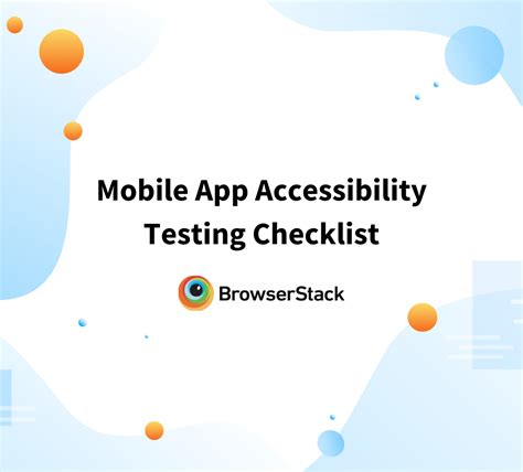 mobile app accessibility testing checklist browserstack