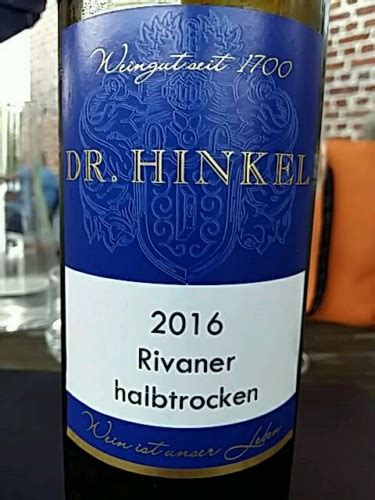 Dr Hinkel Rivaner Halbtrocken Vivino US