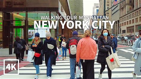 4K NEW YORK CITY Walking Tour Manhattan Bryant Park 42nd Street