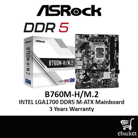 ASROCK B760M H M 2 INTEL LGA1700 DDR5 M ATX Mainboard Shopee Malaysia