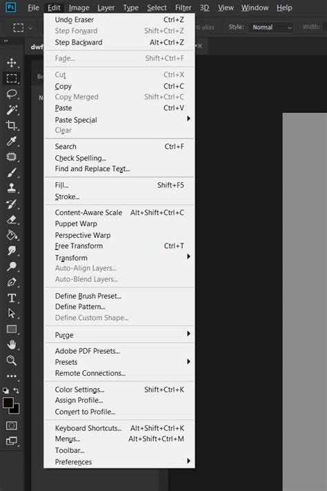 Adobe Photoshop All Menu Bar Pdf