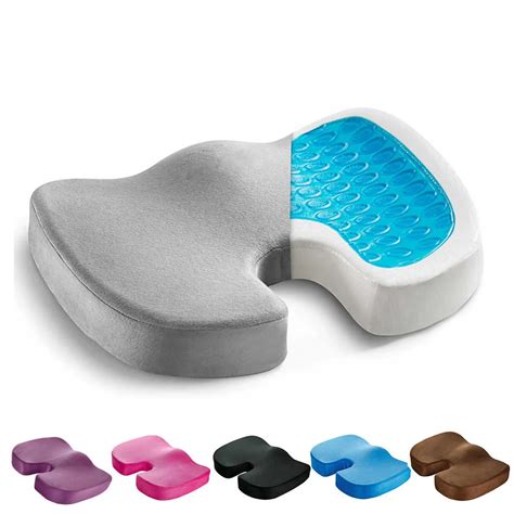 Almofada de assento de carro em forma de u gel nova viagem respirável