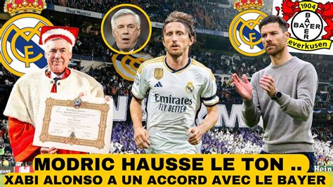 XABI ALONSO AU REAL EN 2024 MODRIC ENVOI UN MESSAGE À CARLO