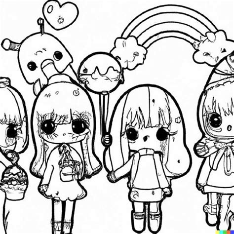 25 Desenhos De Meninas Kawaii Para Imprimir E Colorir Pintar