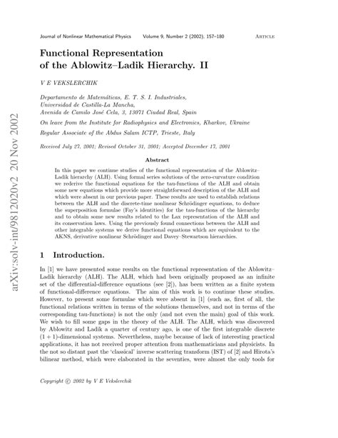 pdf functional representation of the ablowitz ladik hierarchy ii