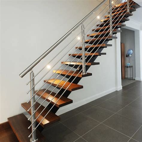 Modern Stair Railing Design With Rod Bar Railing Stainless Steel