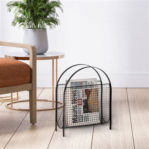 Rebrilliant Metal Free Standing Magazine Rack Wayfair