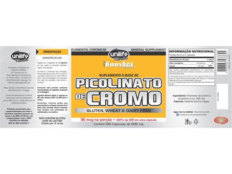 Picolinato De Cromo C Psulas Unilife Edin