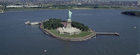 Aerial View Of The Statue Of Liberty New York United States