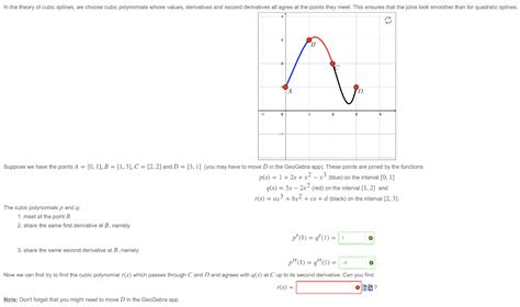 solved in the theory of cubic splines we choose cubic