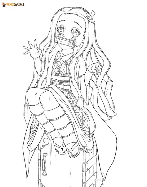 Coloriage Nezuko Kamado AniYuki Anime Portal