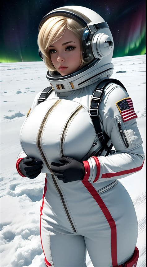 A Close Up Of A Woman In A Space Suit Posing For A Picture Seaart Ai