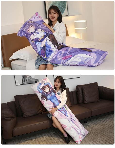 Life Size Pillow Cover Dakimakura Anime Kamisato Ayaka Genshin Double Sided Print Life Size Body