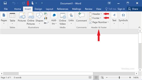 How To Insert Header And Footer In Word Word Tutorial
