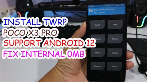 Install Twrp Root Poco X Pro Miui Android Fix Internal Storage