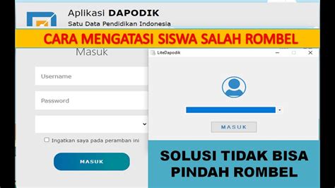 SOLUSI TERBARU SISWA YANG SALAH ROMBEL PADA DAPODIK TANPA HARUS KE