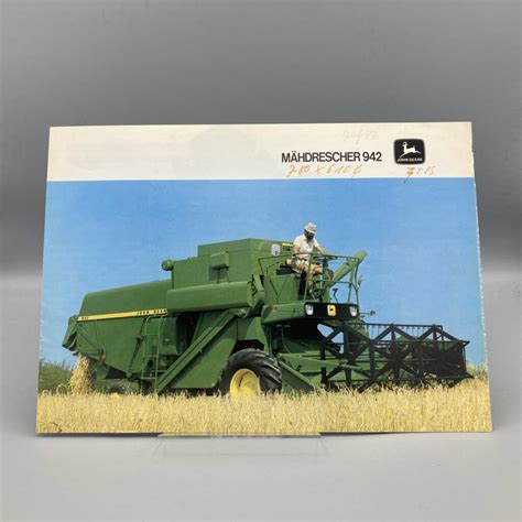 JOHN DEERE Prospekt Mähdrescher 942 AgRaritäten Shop