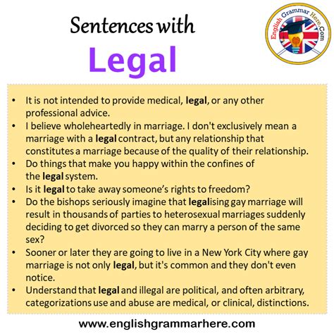 Sentences With Legal Legal In A Sentence In English Sentences For