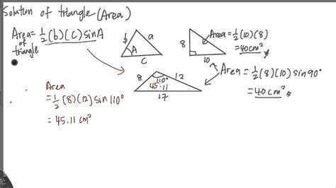 spm add maths form 4 solution of triangle area part youtube