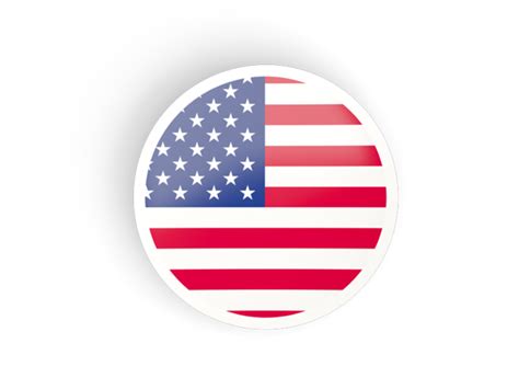Round Concave Icon Illustration Of Flag Of United States Of America