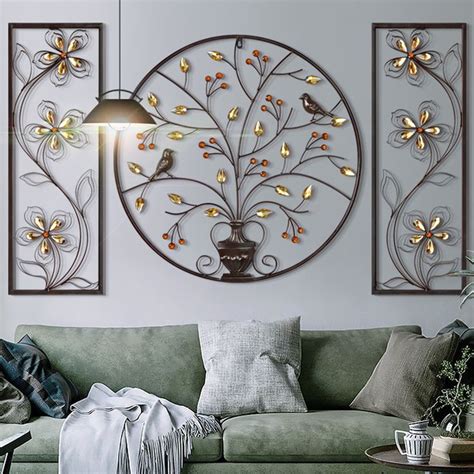 Brown Tree Of Life Wall Hanging Art Picture Metal Iron Sculpture BIG