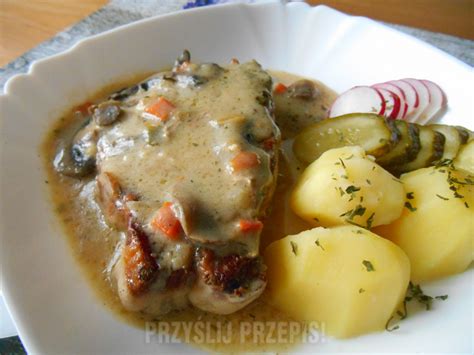 Schab Duszony W Sosie Pieczarkowym PrzyslijPrzepis Pl