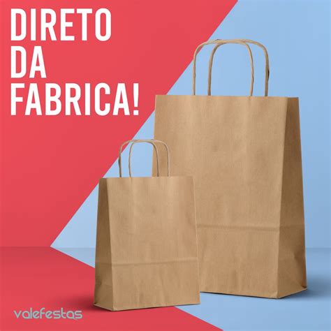 Sacola de Papel Kraft Pardo Delivery Alça P M G GG 1 unidade