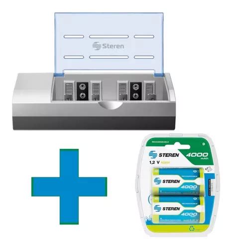 Cargador De Pilas Recargables Aa aaa c d Steren Baterias Envío gratis