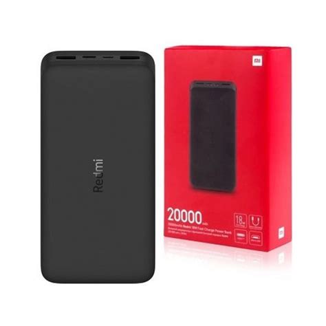 Xiaomi Redmi 18W Fast Charge Power Bank 20000mAh Black