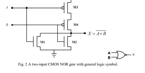 Circuit Diagram Of Input Cmos Nor Gates Only Wiring View And