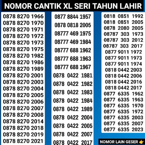 Jual Nomor Cantik Xl Kartu Xl Seri Tahun Super Ngobrol G Shopee