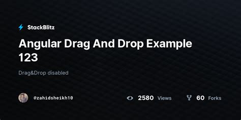 Angular Drag And Drop Example Stackblitz