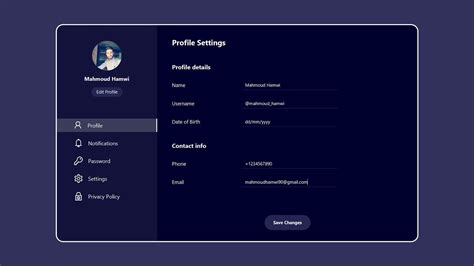 JavaFx UI Profile Settings Design YouTube