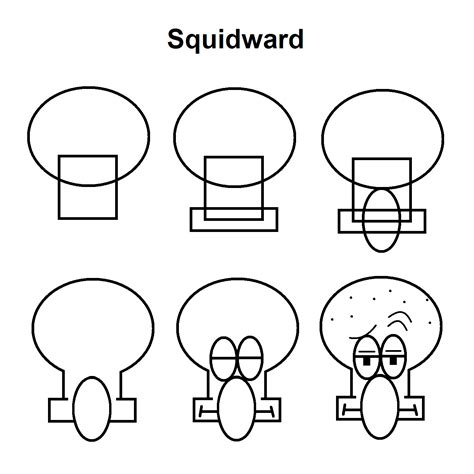 How To Draw Squidward Step By Step