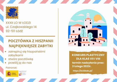 POCZTÓWKA Z HISZPANII 2022 23 XXXII Liceum Ogólnokształcące
