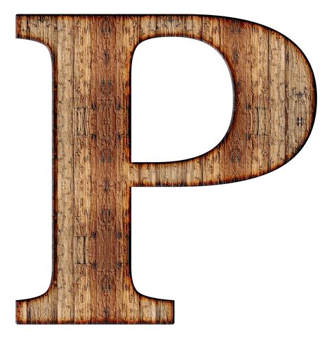 Wooden Capital Letter P Transparent PNG StickPNG