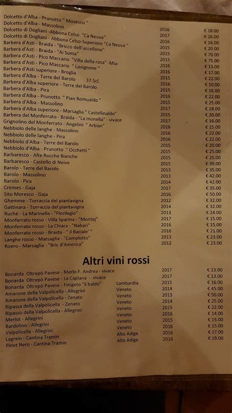 Menu Da Peccati Di Gola Ristorante Gavi Via Roma