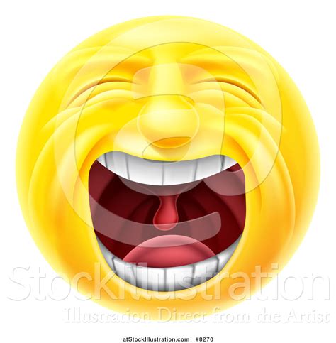 Vector Illustration Of A D Yellow Male Smiley Emoji Emoticon Face